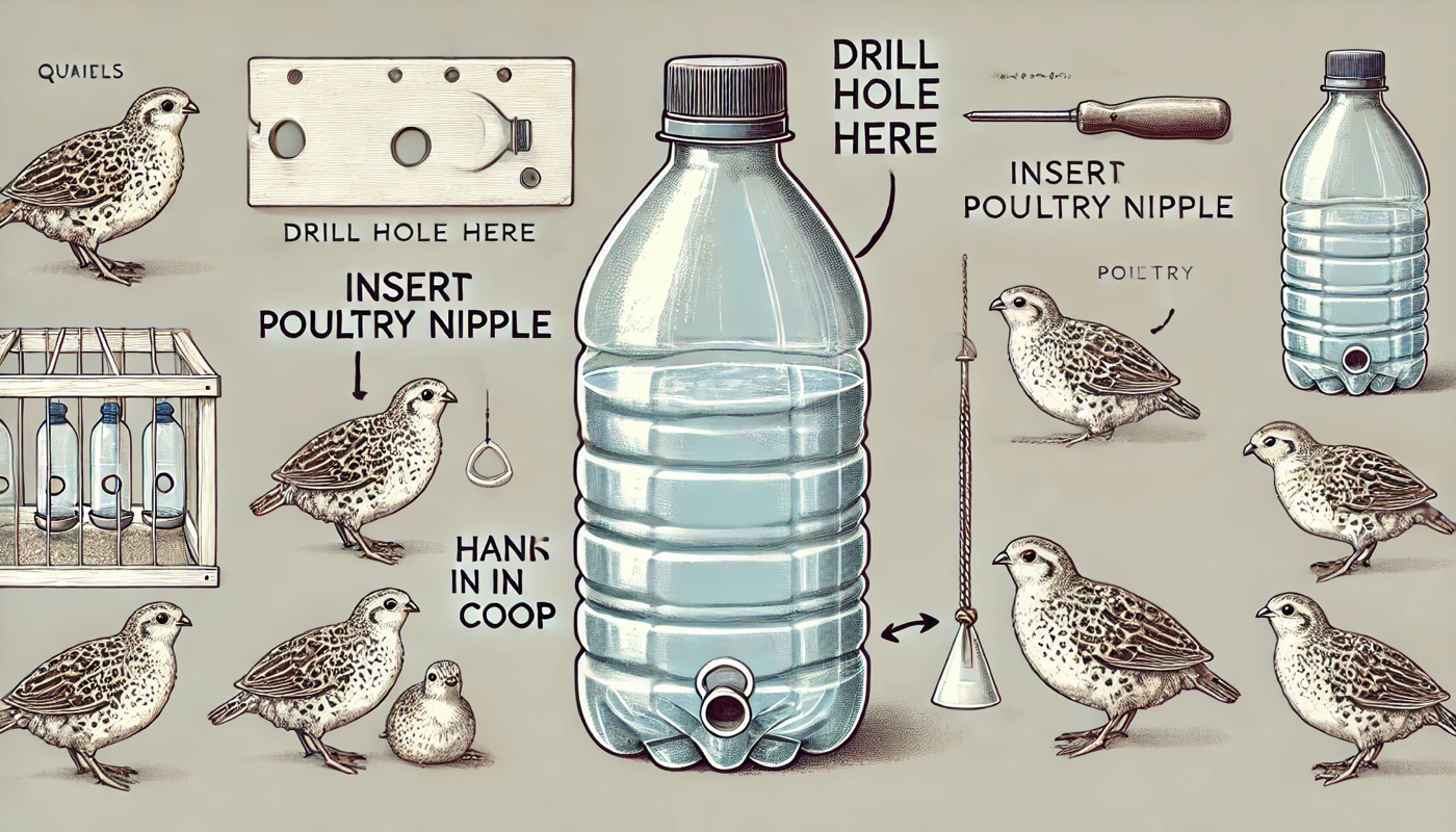 DIY Bottle Waterer - Old South Quail Feeders